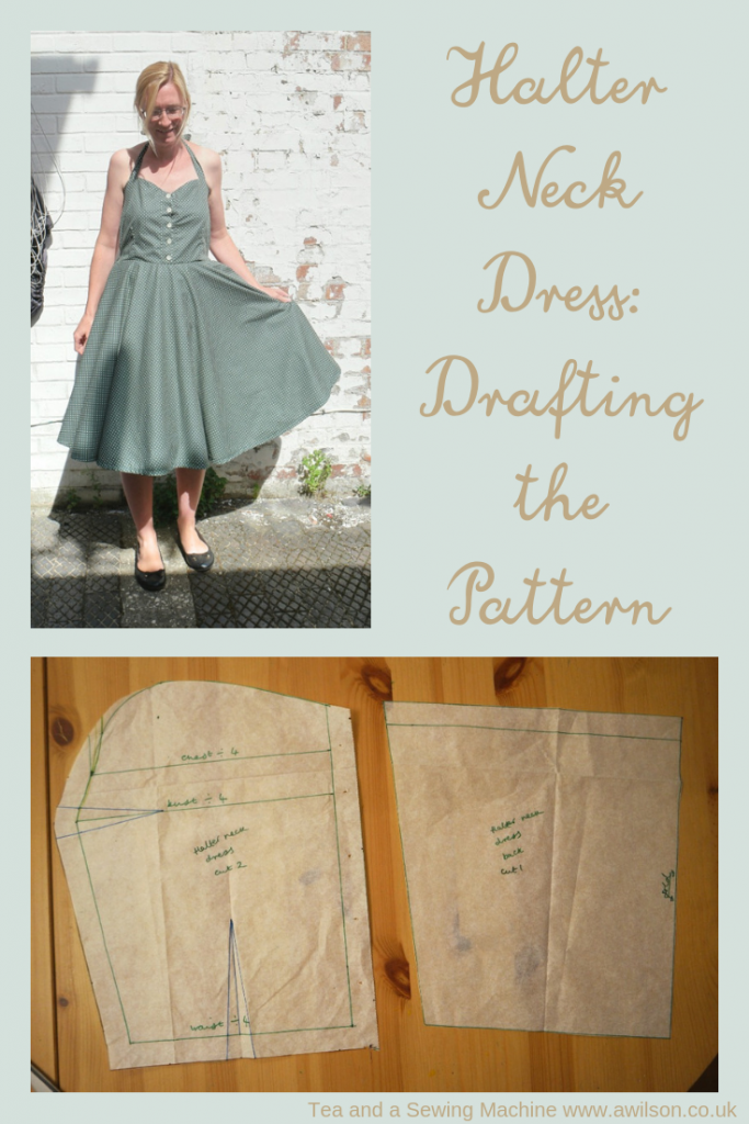Halter Neck Dress Without a Pattern: Drafting the Pattern - Wild ...