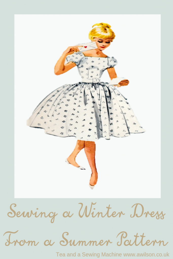 Tips For Sewing a Winter Dress From a Summer Pattern - Wild Blossom Life