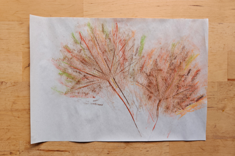Making Leaf Rubbings - Wild Blossom Life